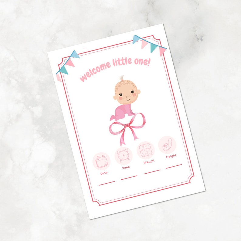 Welcome Little Girl, Baby Girl Poster, New Born Baby - Etsy