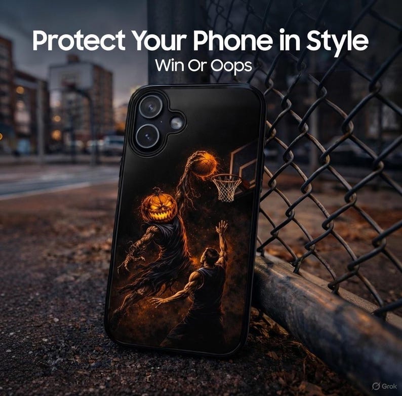 Horror Phone Case – Evil Pumpkin Dunk Basketball iPhone , Gothic Phone ...