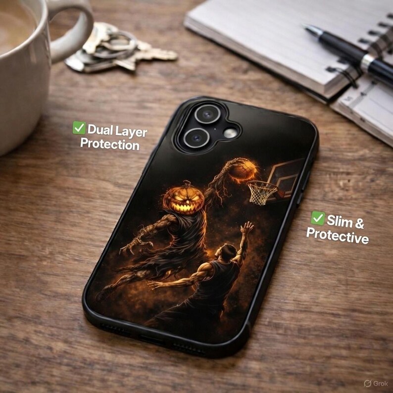 Horror Phone Case – Evil Pumpkin Dunk Basketball iPhone , Gothic Phone ...