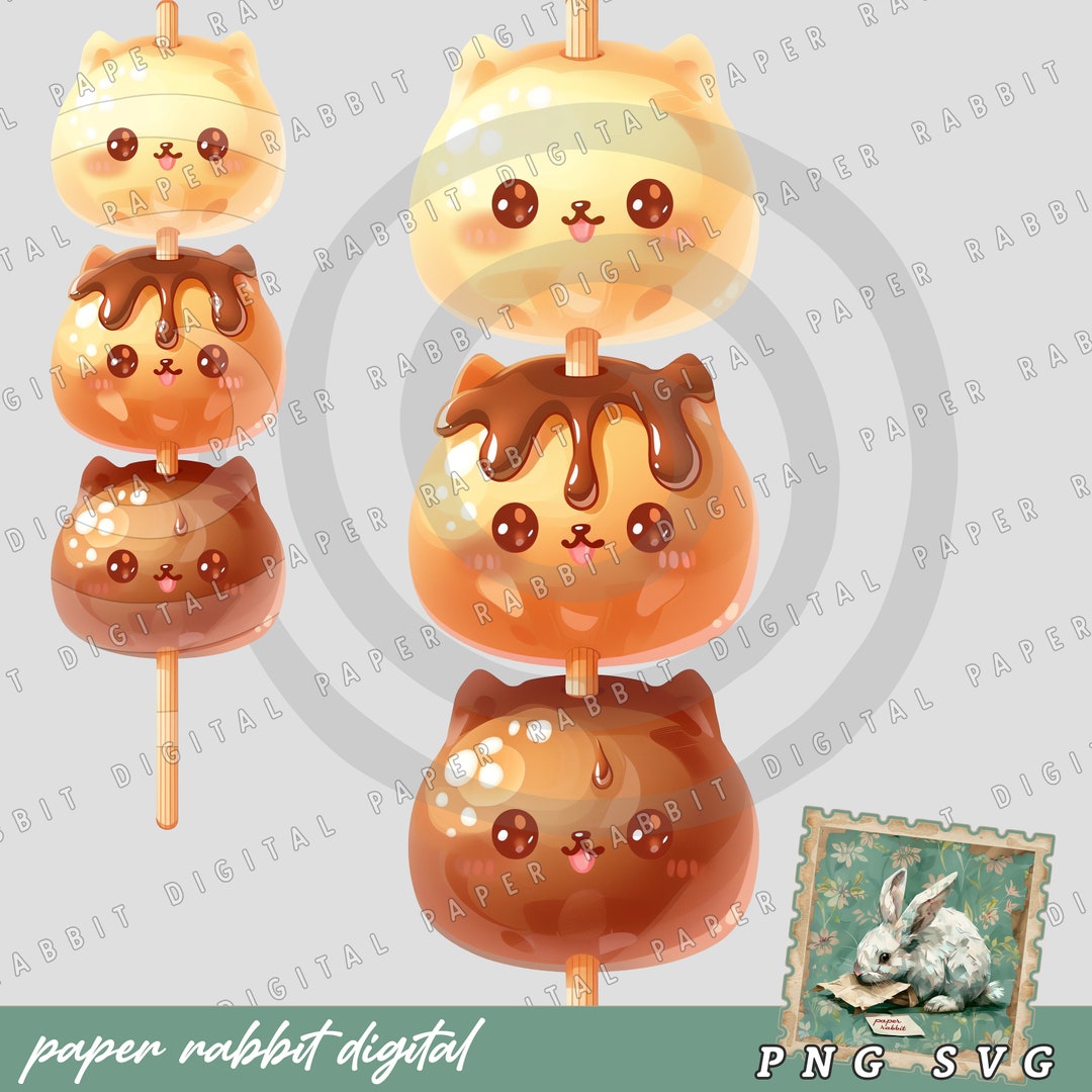 Korean Shiba Dango Dessert 01 SVG & PNG 300 Dpi High Quality Digital ...