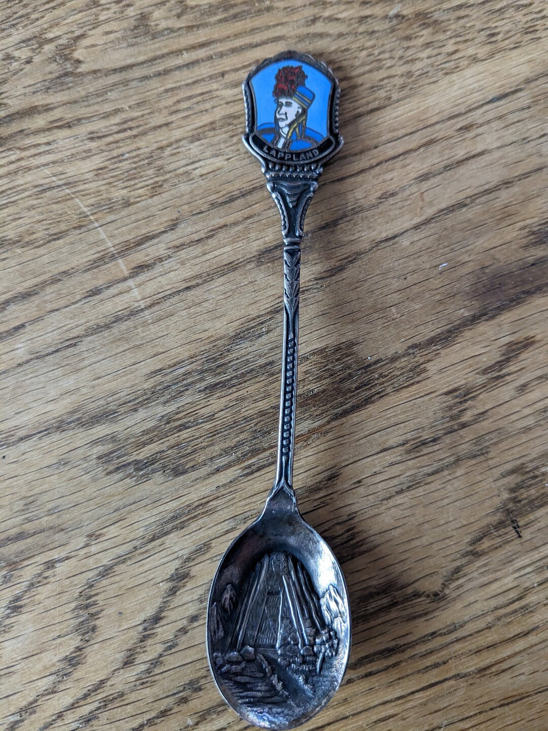 Vintage Commemorative Spoon. Lappland. Northern Sweden. Male Sami ...