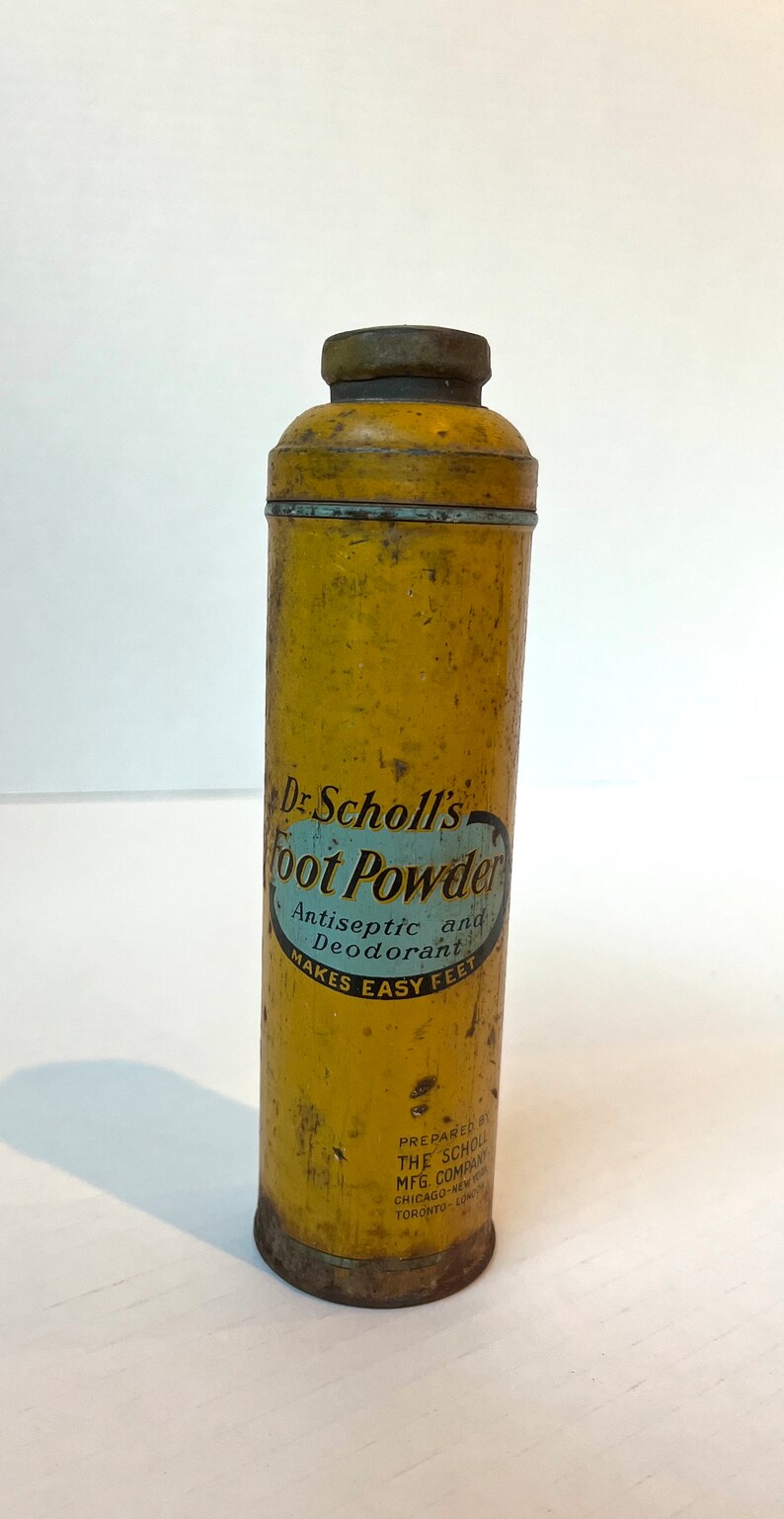 Antique Chippy Dr. Scholl’s Foot Powder Tin - Etsy
