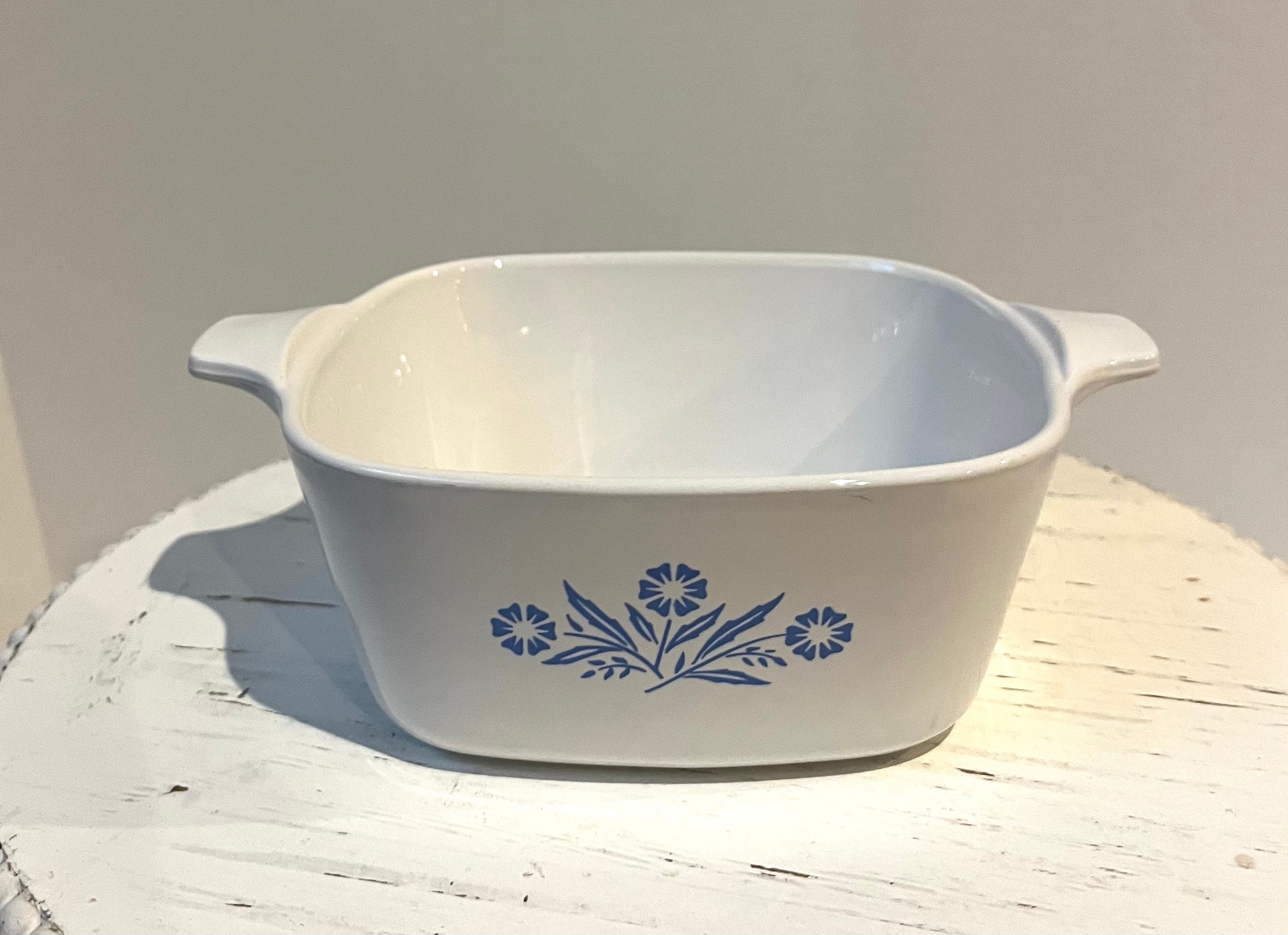 Antique, Corning Ware, Small Casserole Dish Featuring Collectable Blue ...