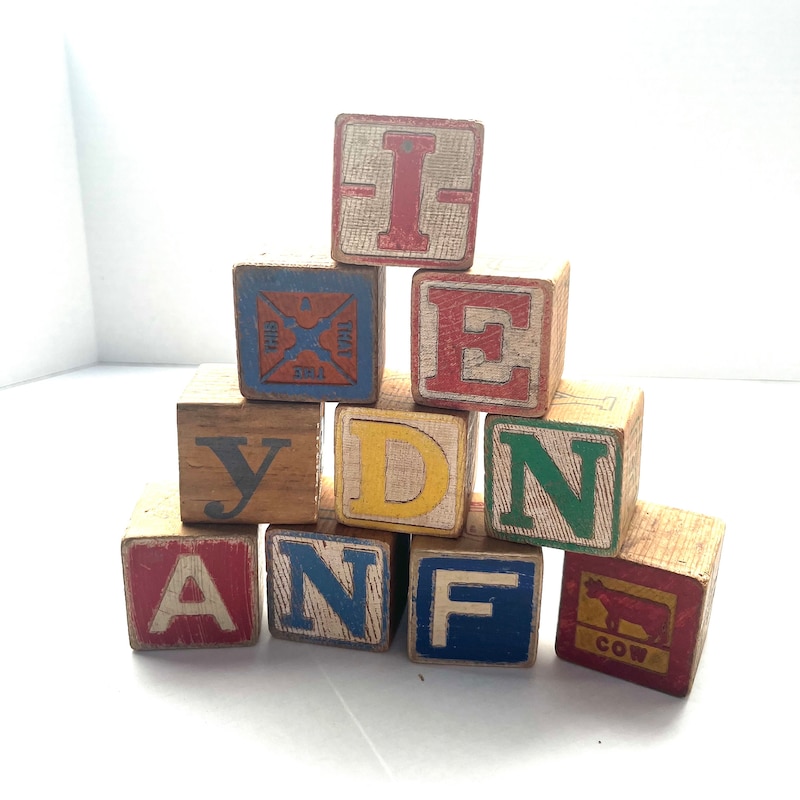 Wooden Letter Blocks - Etsy