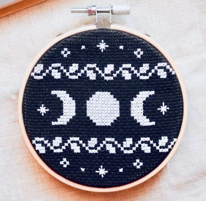Simple Moon Phase Cross Stitch Pattern Pdf - Etsy