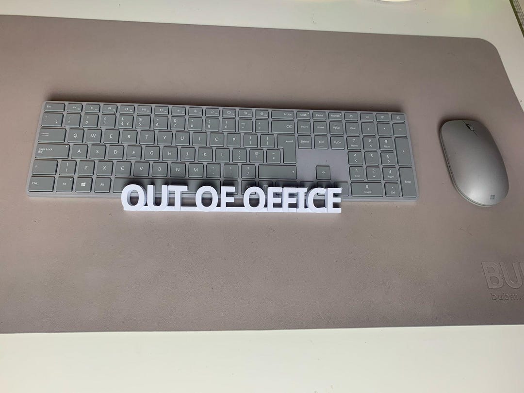 Out of Office Desk Sign – 3D Printed Desk Plaque | Office Sign | Funny ...