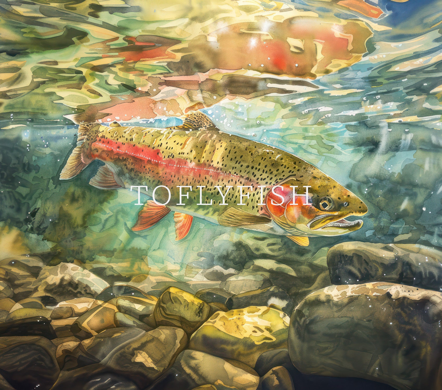 Trout Fishing Digital Art Bundle Printable Digital Download Wall Art ...