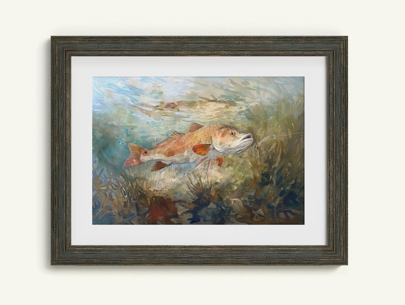 Redfish Fishing Digital Art Bundle Printable Digital Download Wall Art ...
