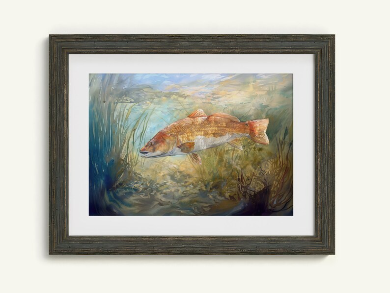 Redfish Fishing Digital Art Bundle Printable Digital Download Wall Art ...