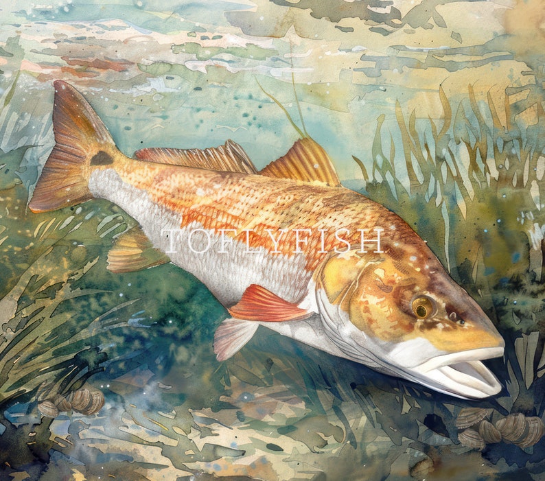 Redfish Fishing Digital Art Bundle Printable Digital Download Wall Art ...