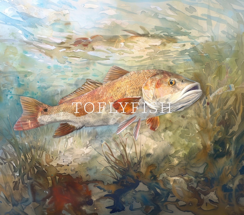 Redfish Fishing Digital Art Bundle Printable Digital Download Wall Art ...