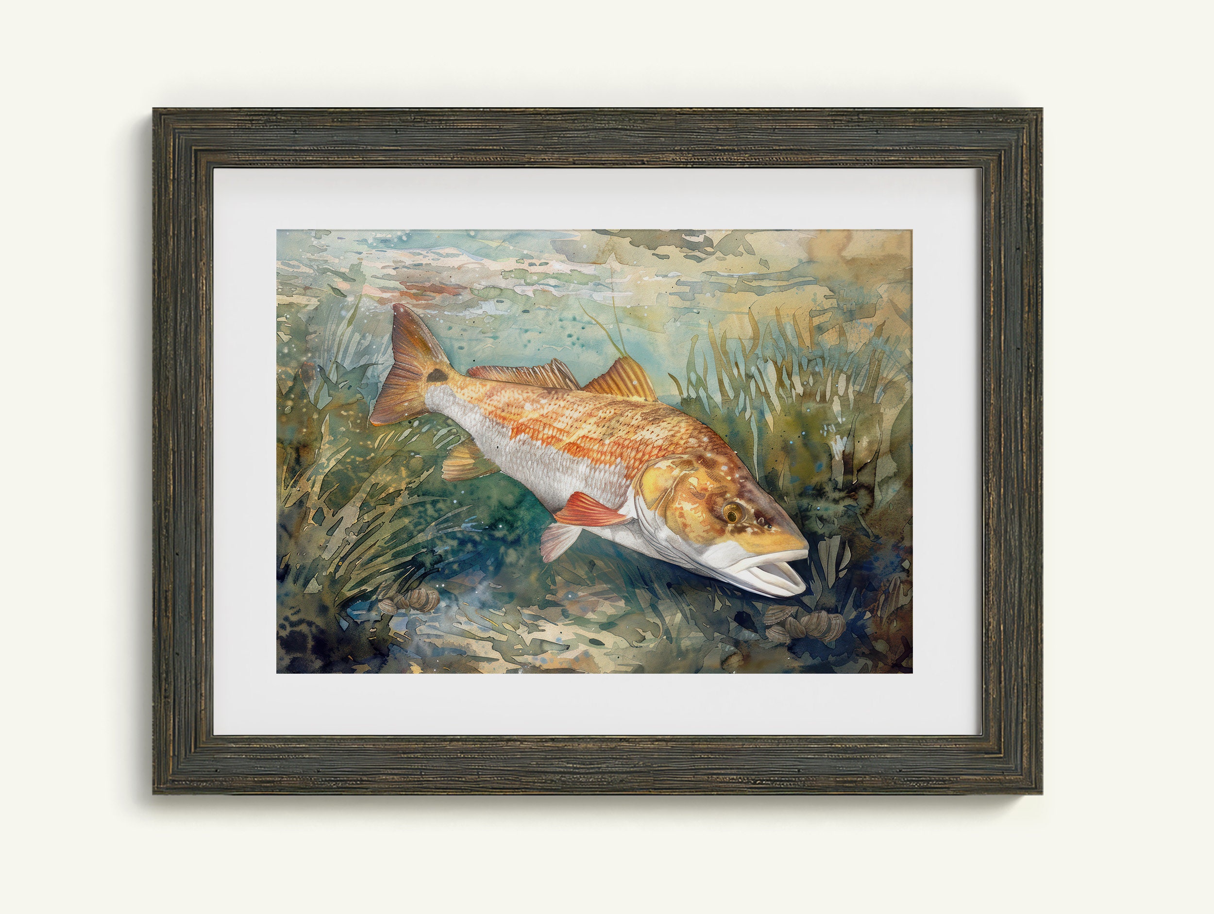 Redfish Fishing Digital Art Bundle Printable Digital Download Wall Art ...