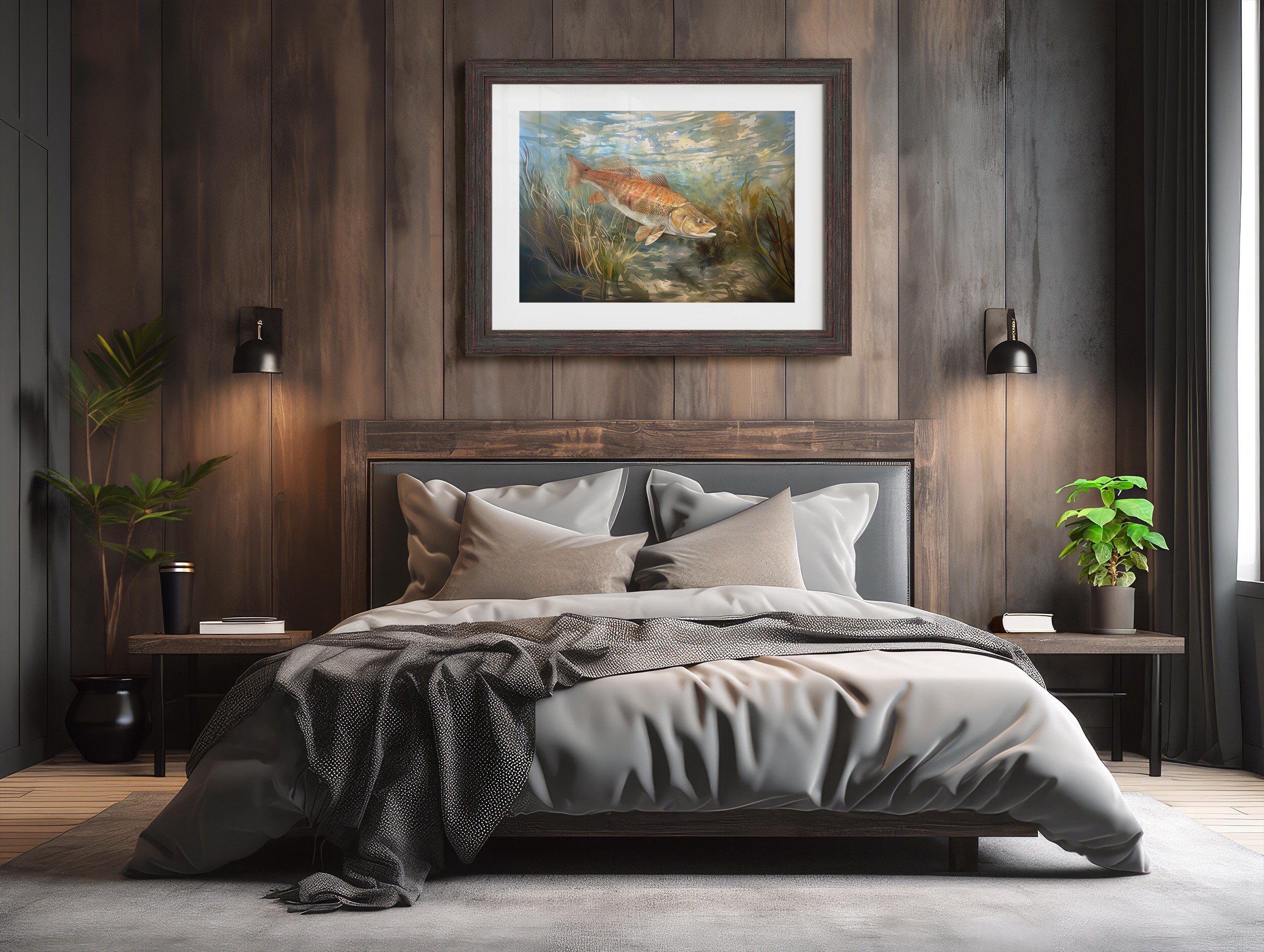 Redfish Fishing Digital Art Bundle Printable Digital Download Wall Art ...