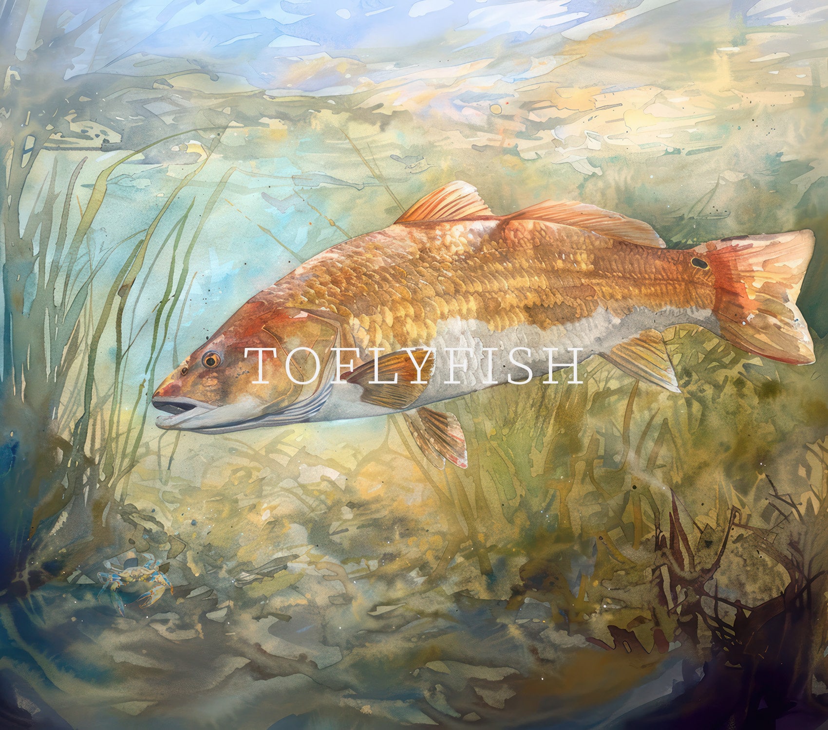 Redfish Fishing Digital Art Bundle Printable Digital Download Wall Art ...
