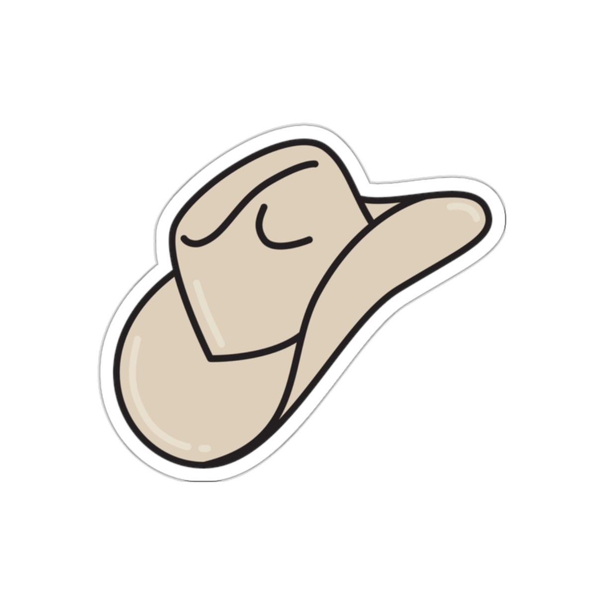 STICKER: Cowgirl Hat Vinyl Sticker tan Cowboy Hat Sticker Country Fan ...