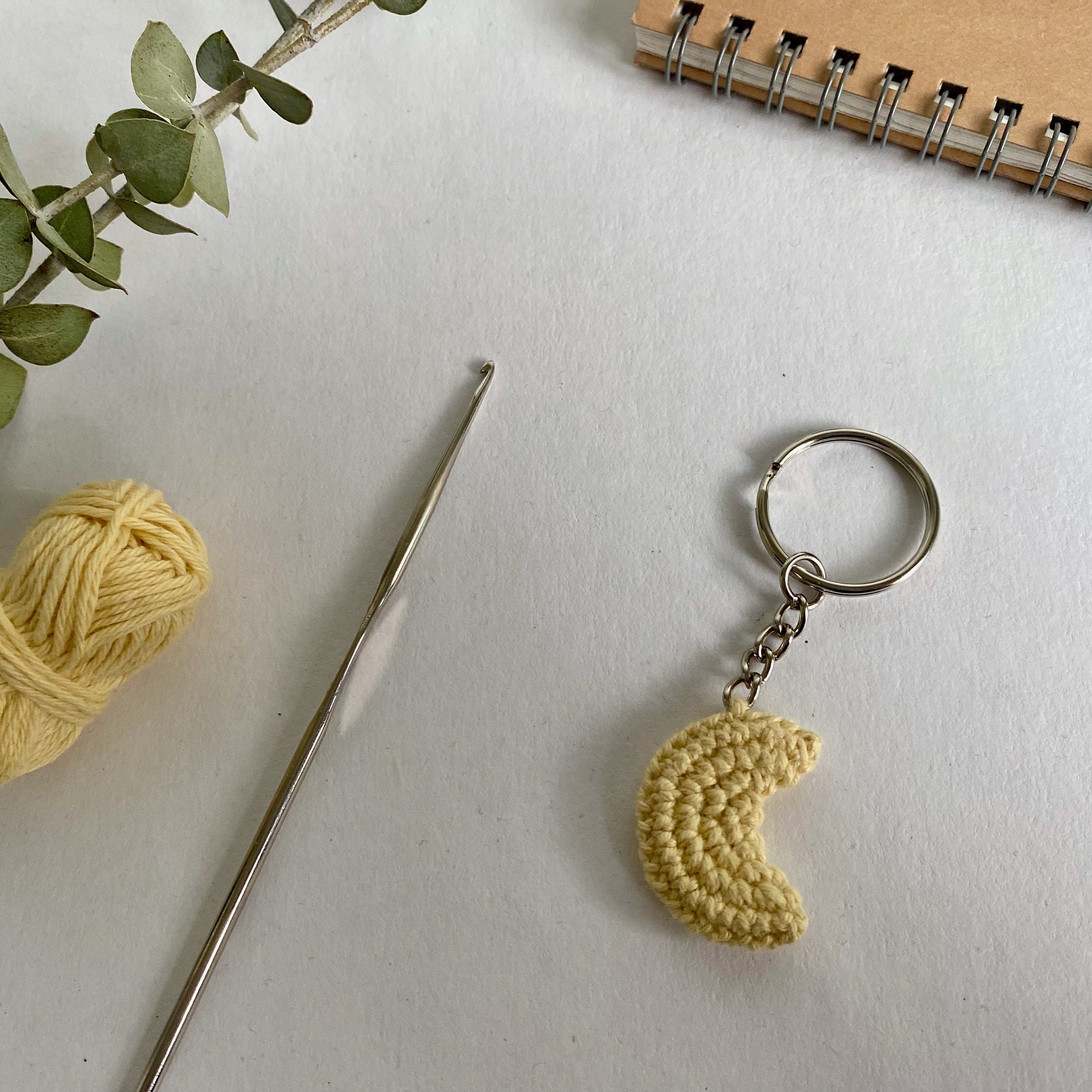 PRODUCT: Moon and Saturn Keychain Crochet Moon and Saturn Amigurumi ...