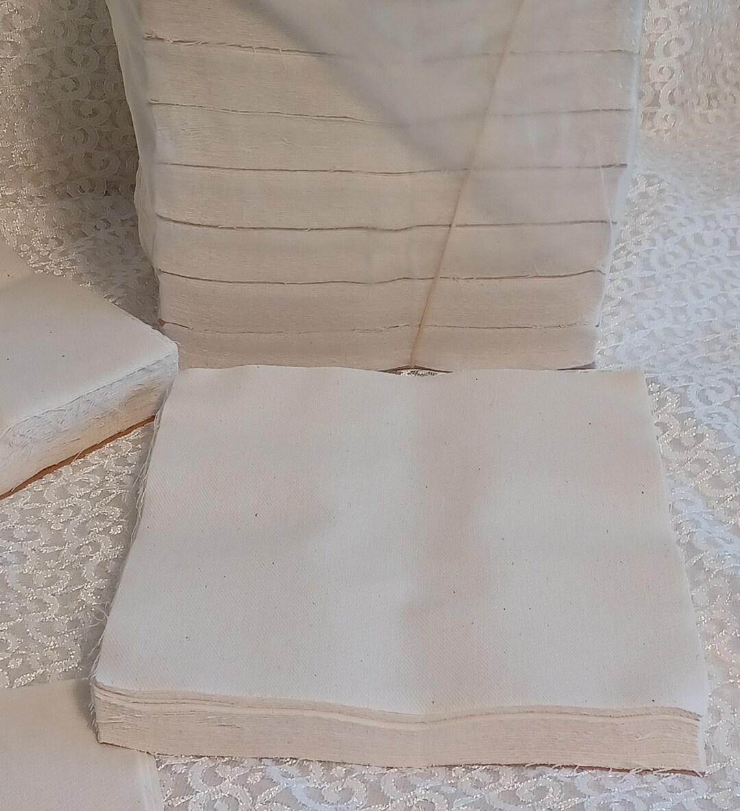 Natural Color Cotton Embroidery Backing / Un-bleached Cotton Squares ...