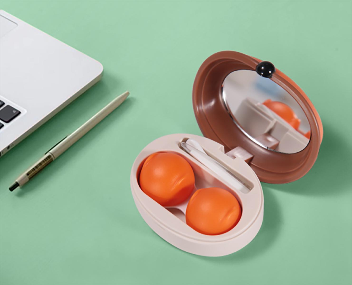 Cute Fox Contact Lens Case Kit, Travel Storage With Mirror - Etsy