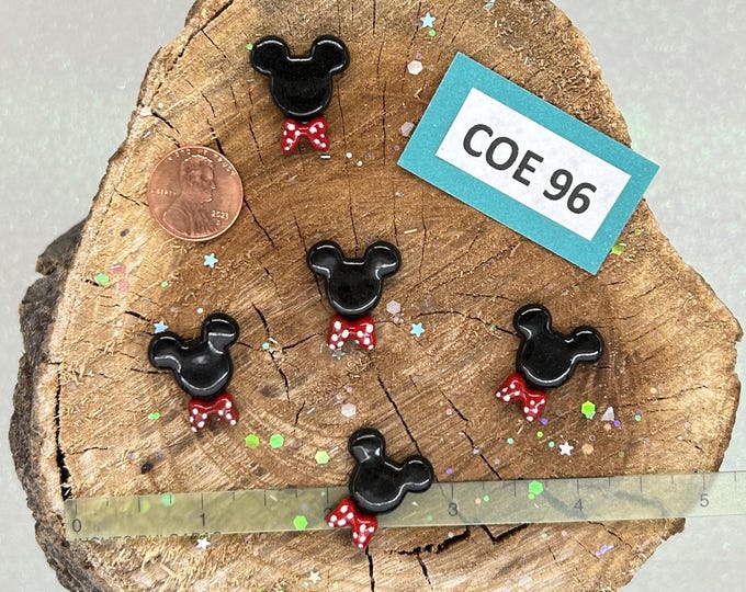 Fused Glass Mickey Mouse Accents, Disney Accents, Mickey Embellishments ...