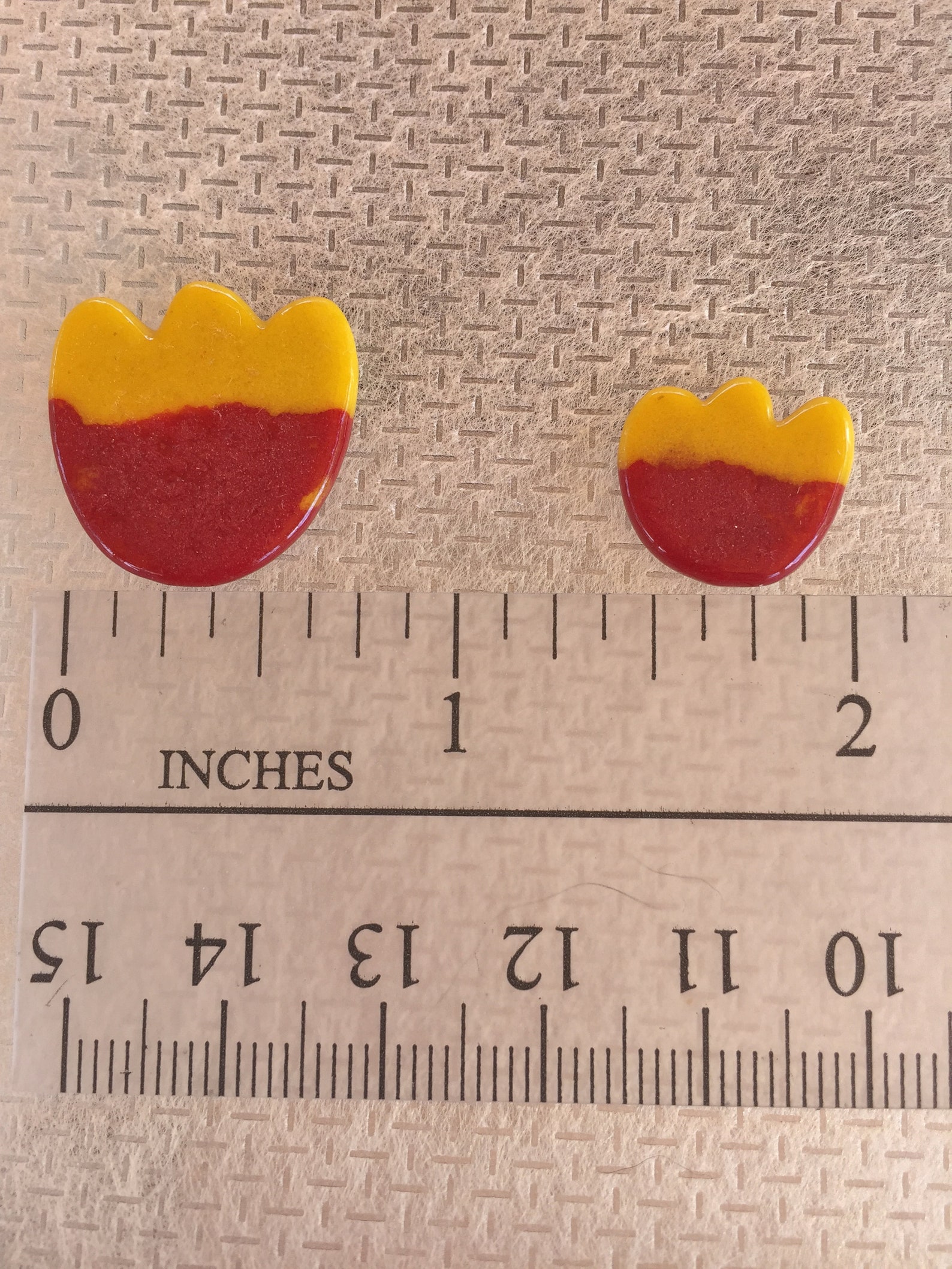 Bullseye Glass COE 90 Fused Glass Red and Yellow Tulip - Etsy