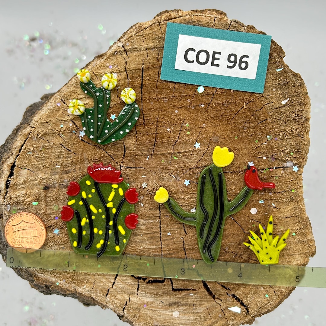 COE 96 Fused Glass Cactus Kit: Oceanside Glass Desert Scene Accents - Etsy