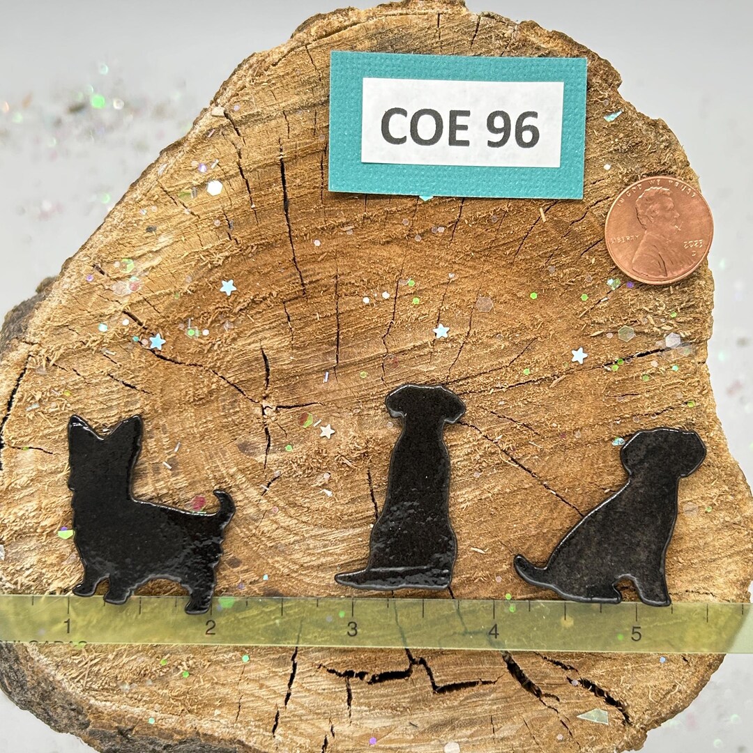 COE 96 Fused Glass Black Dogs, Combo Pack (3 Piece Pack) - Etsy