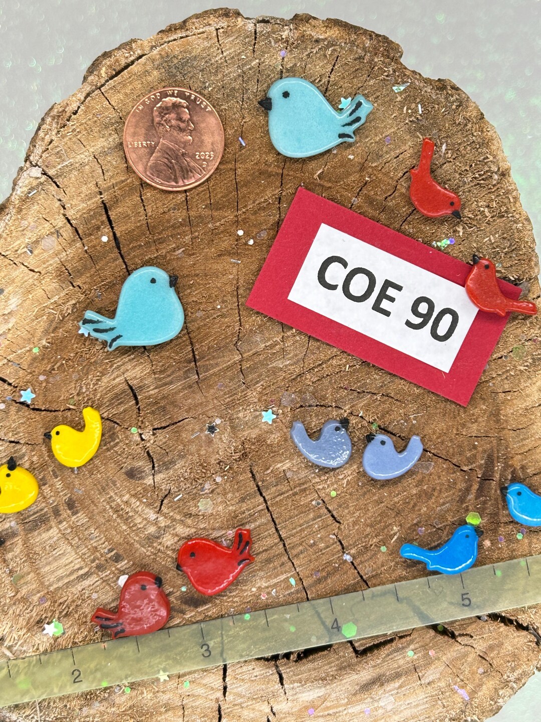 Fused Glass Songbird Variety Pack: COE 90 Bullseye Glass Bird ...