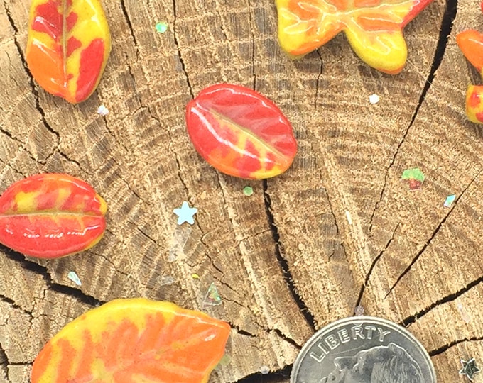 Fused Glass Fall Leaf Assortment, Glass Enhancements, Inclusions ...