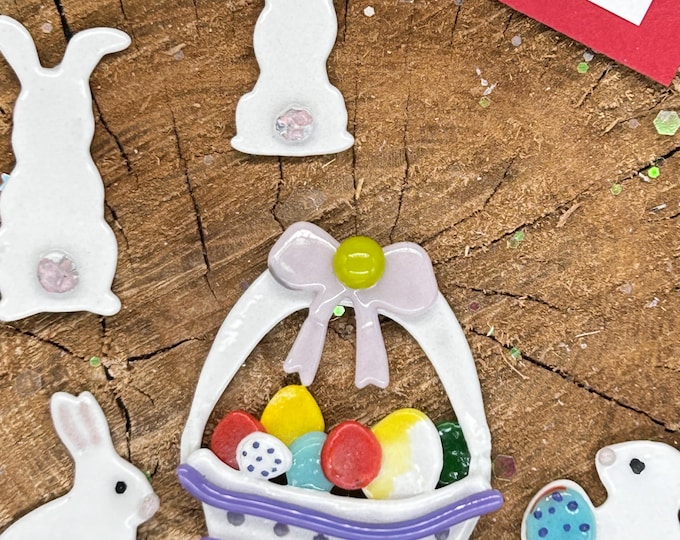 Fused Glass Easter Rabbit Kit, COE90, Fusing Supplies, Mosaics, Resin ...