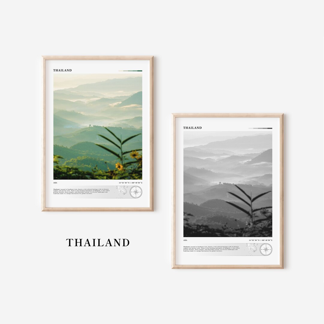 Thailand Printable Travel Poster, Instant Download, Thailand Print ...