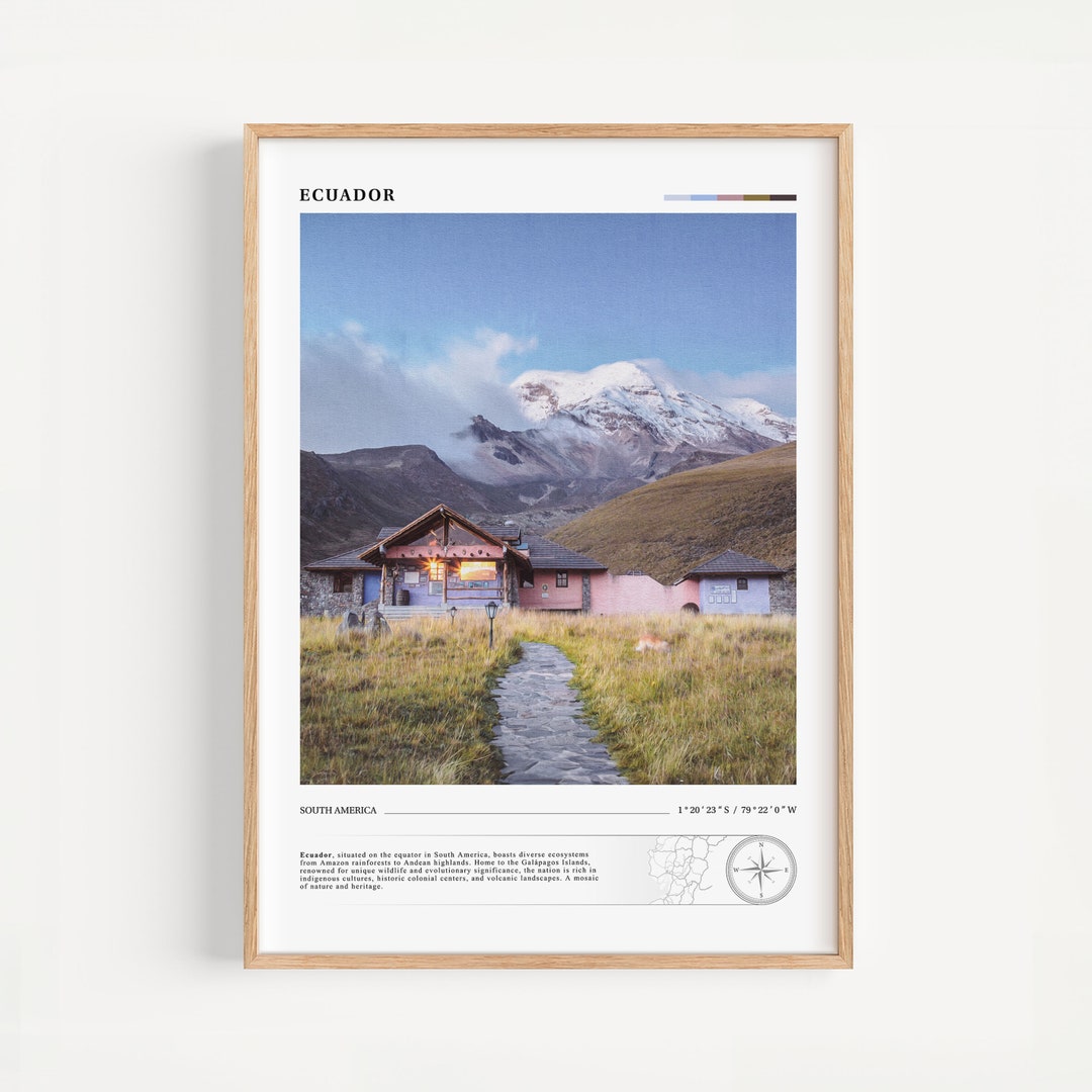 Ecuador Print Digital Oil Paint Ecuador Poster Ecuador - Etsy