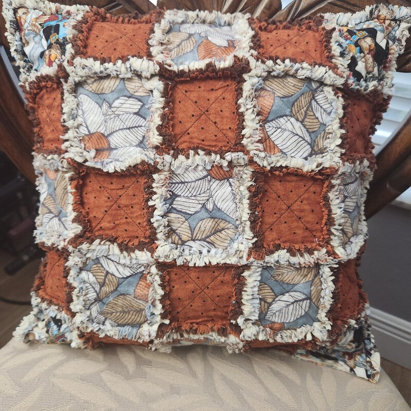 Rag Quilt Pillow - Etsy