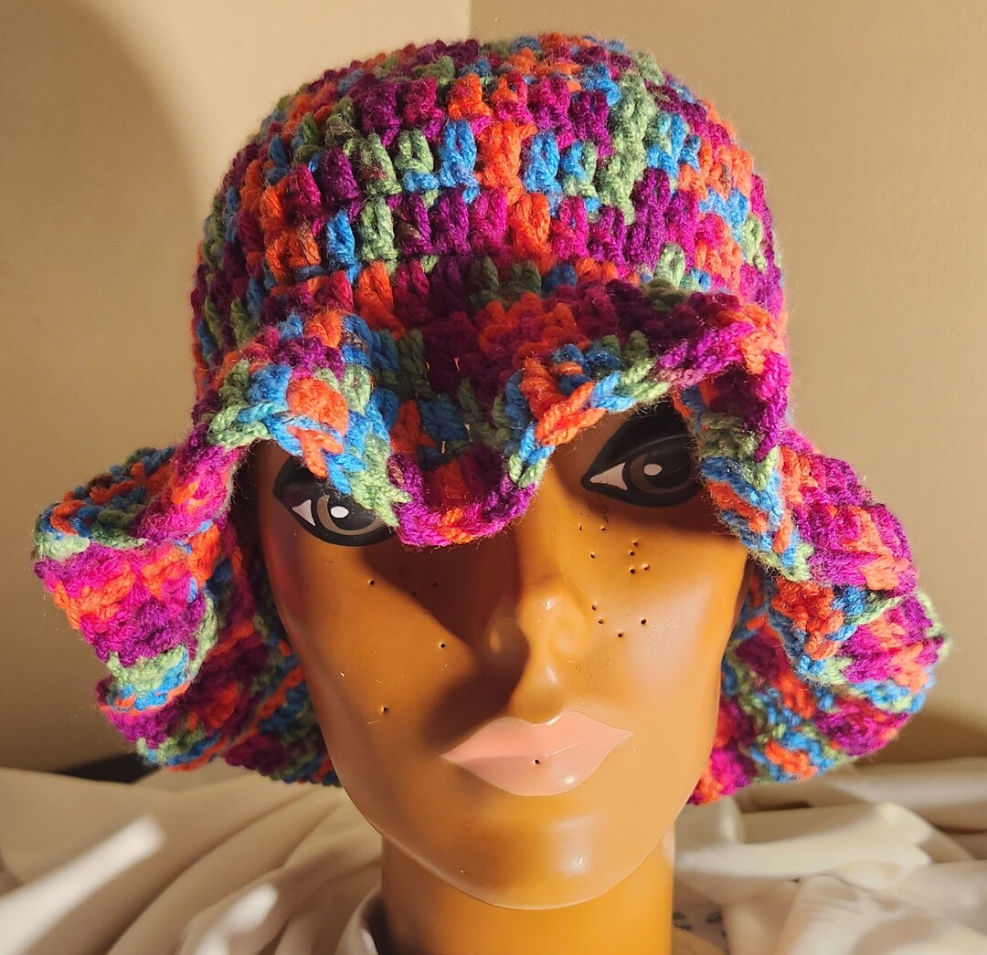 Wavy Crochet Ruffle Hat - Etsy