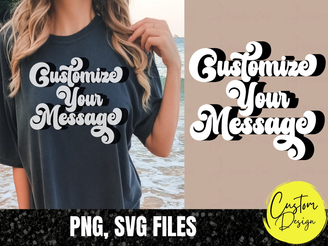 Custom Retro Groovy Wavy Font SVG PNG Files Personalized - Etsy