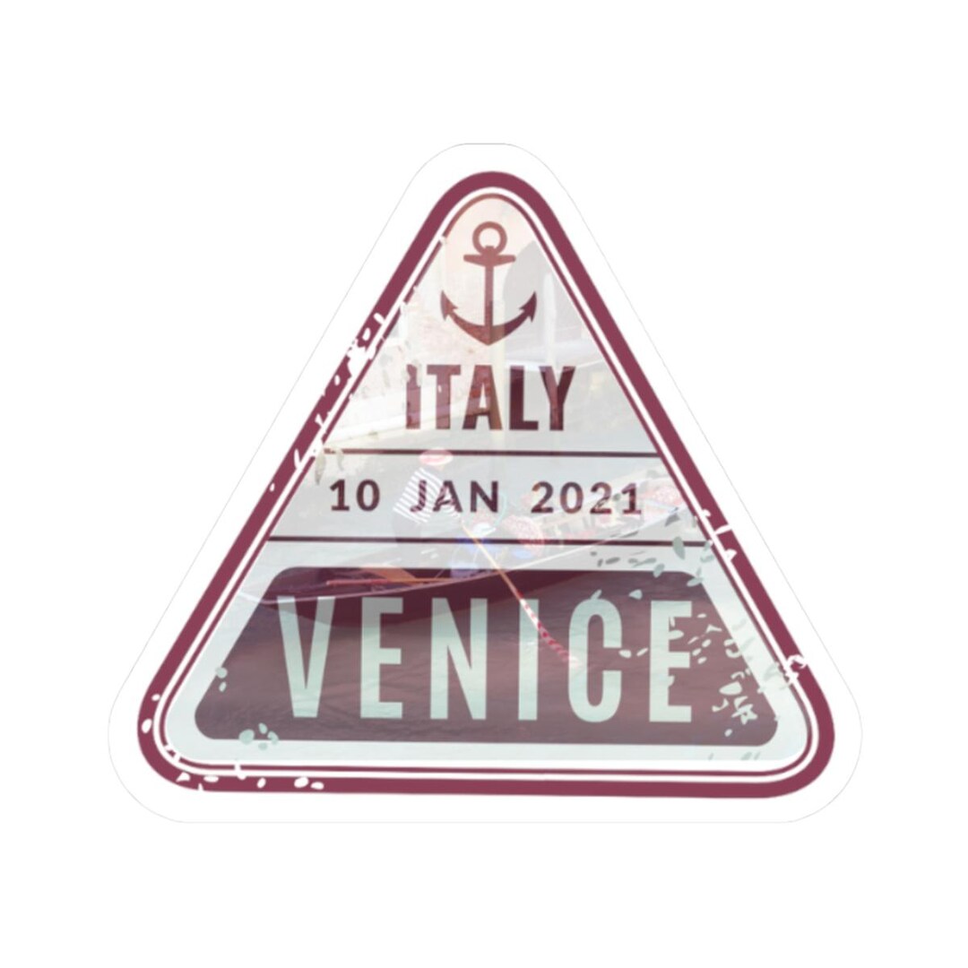 Venice Passport Stamp Kiss-cut Stickers, Travel Sticker, Luggage Decal ...