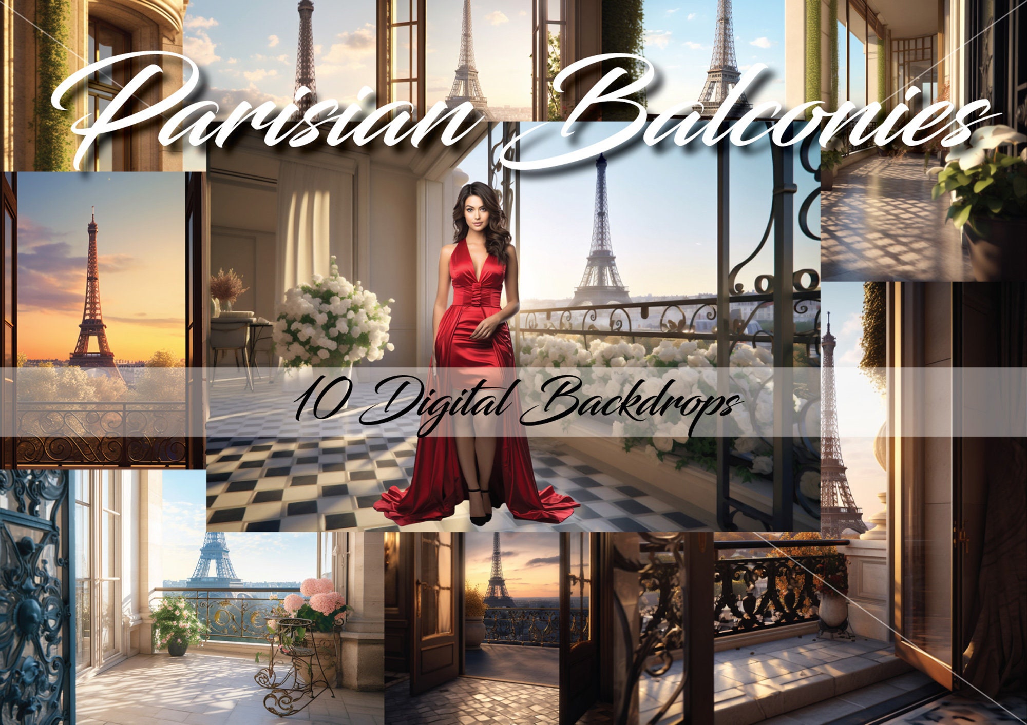 10 Paris Digital Backdrops Photoshop Overlay Paris Background Textures ...