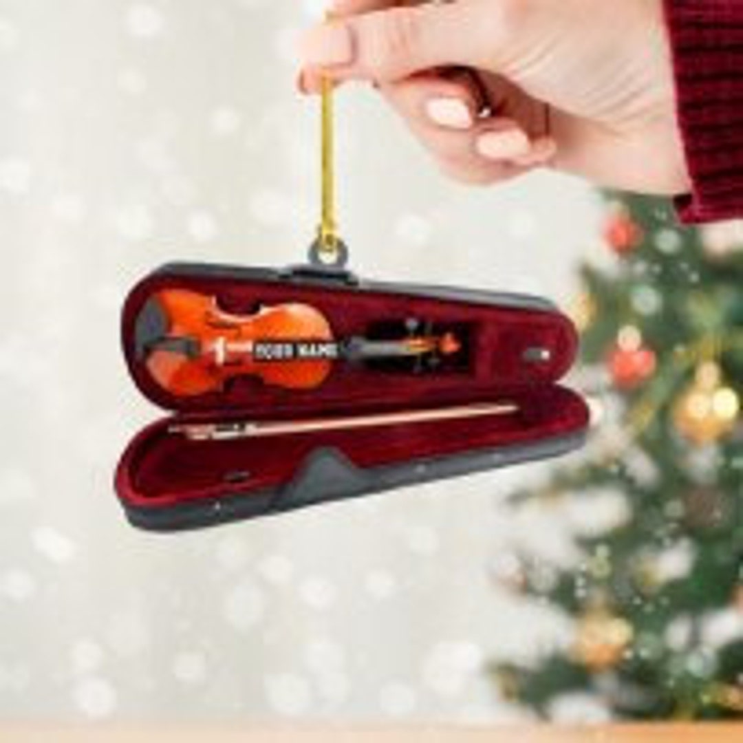 Personalized Name Violin Ornament, Violin 2D Keychain, Violin Lovers ...