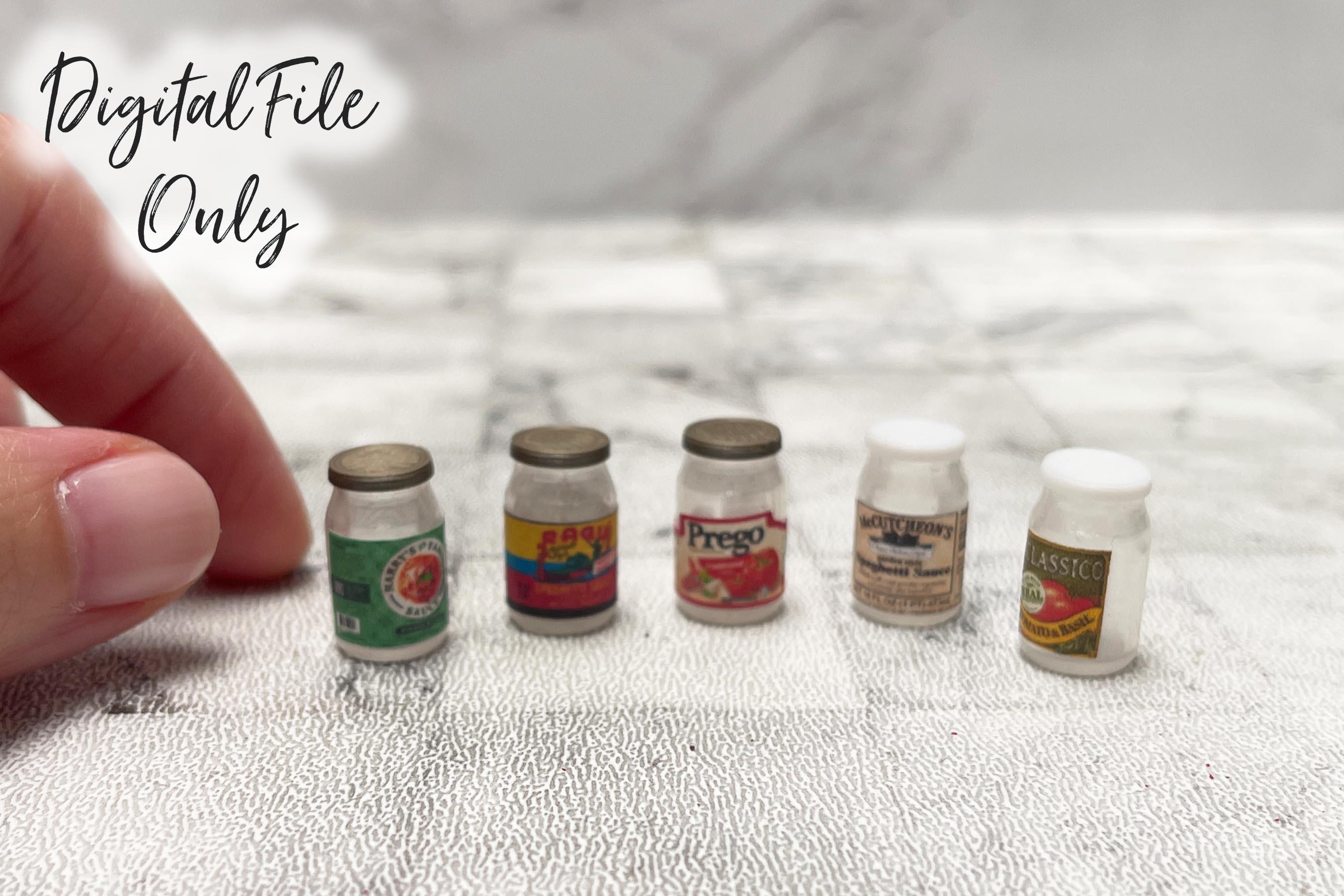1/12 Scale Miniature Pasta Sauce Jar- Digital STL File - Etsy