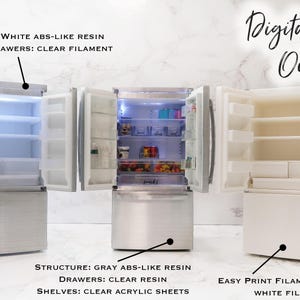 1/12 Scale Miniature Refrigerator - Digital STL File | Digital Download ...