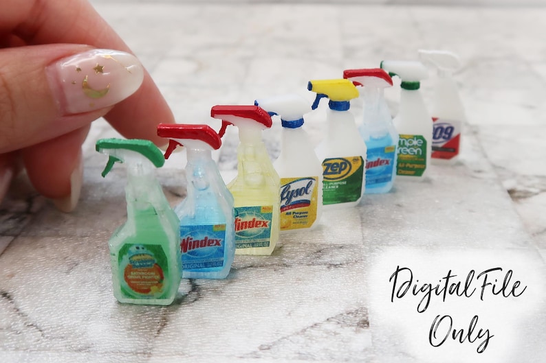 1/12 Scale Miniature Spray Bottle- Digital STL File - Etsy