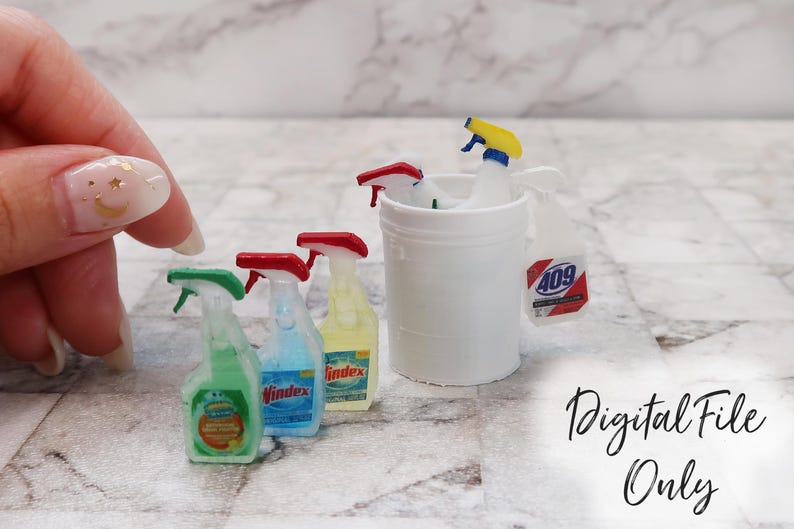 1/12 Scale Miniature Spray Bottle- Digital STL File - Etsy