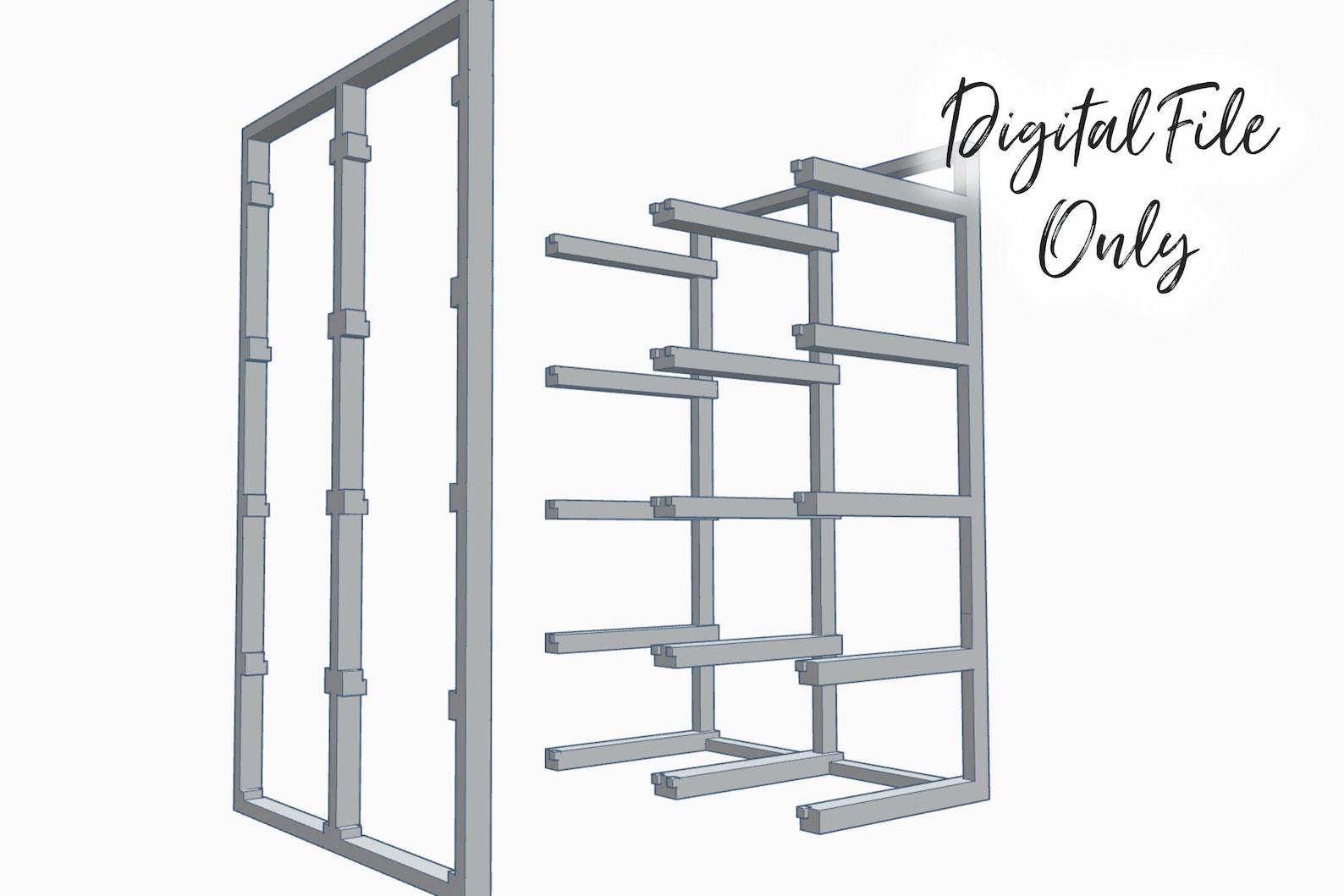 1/12 Scale Miniature Rack for Storage Bins - Digital STL File - Etsy