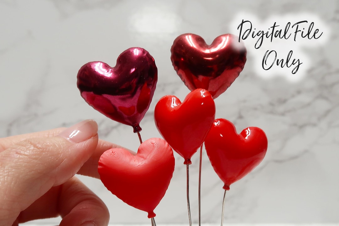 1/12 Scale Miniature Heart Balloon - Digital File - Etsy