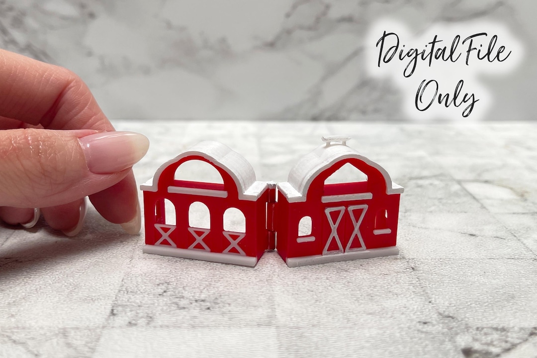 1/12 Scale Miniature Toy Barn That Opens - Digital STL File - Etsy