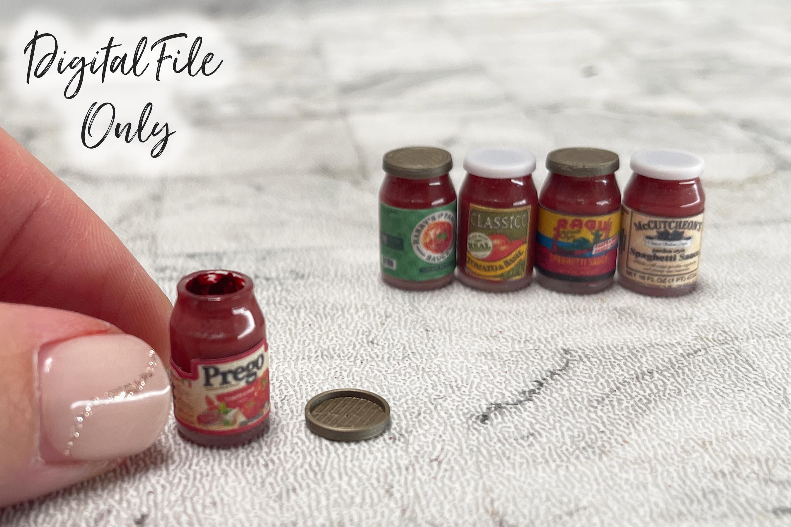 1/12 Scale Miniature Pasta Sauce Jar- Digital STL File - Etsy