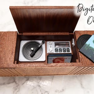 1/12 Scale Miniature Record Player Cabinet - Digital STL File - Etsy