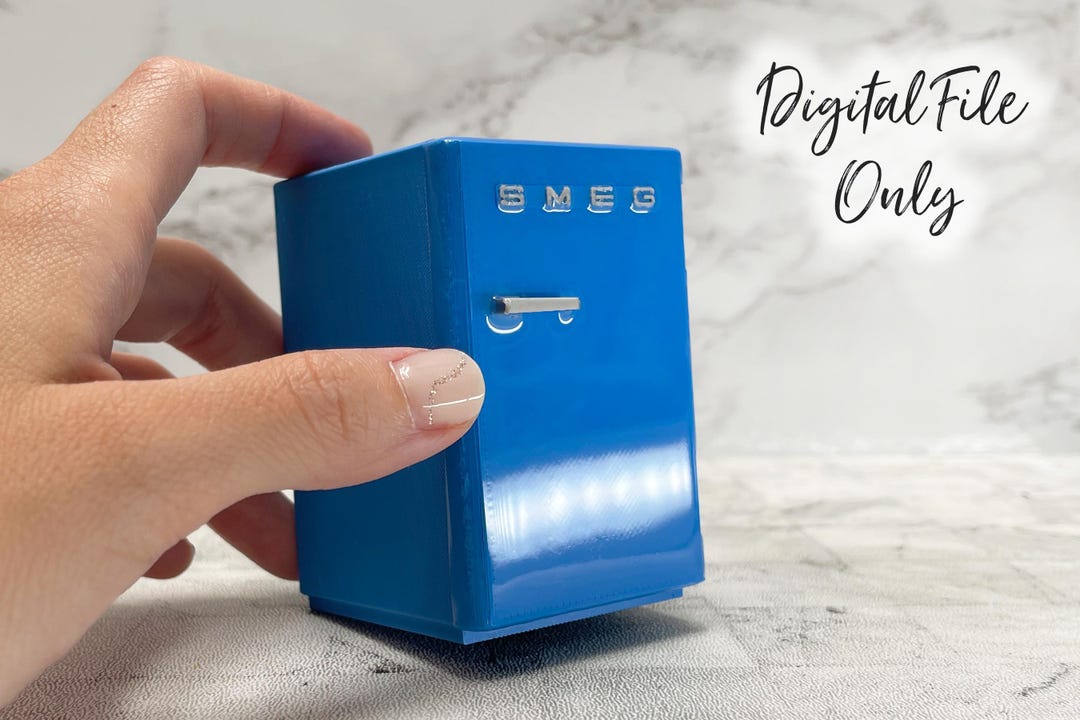 1/12 Scale Miniature Retro Mini Fridge - Digital File - Etsy