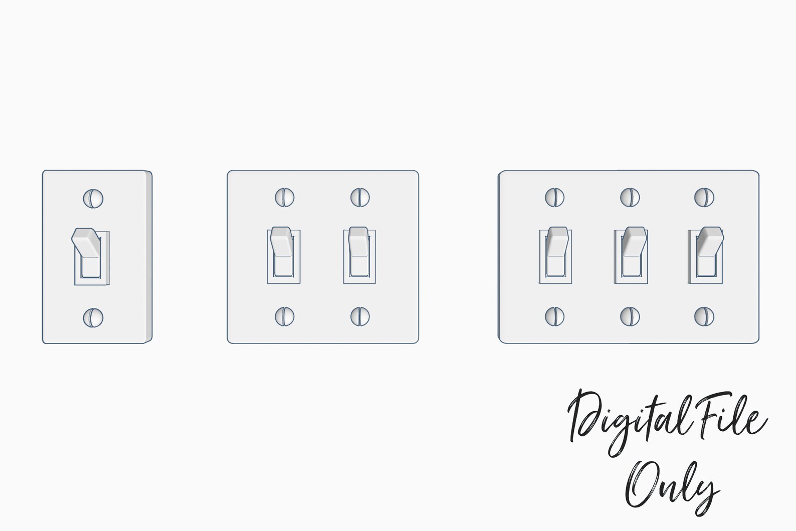 1/12 Scale Miniature Light Switches - Digital STL File - Etsy