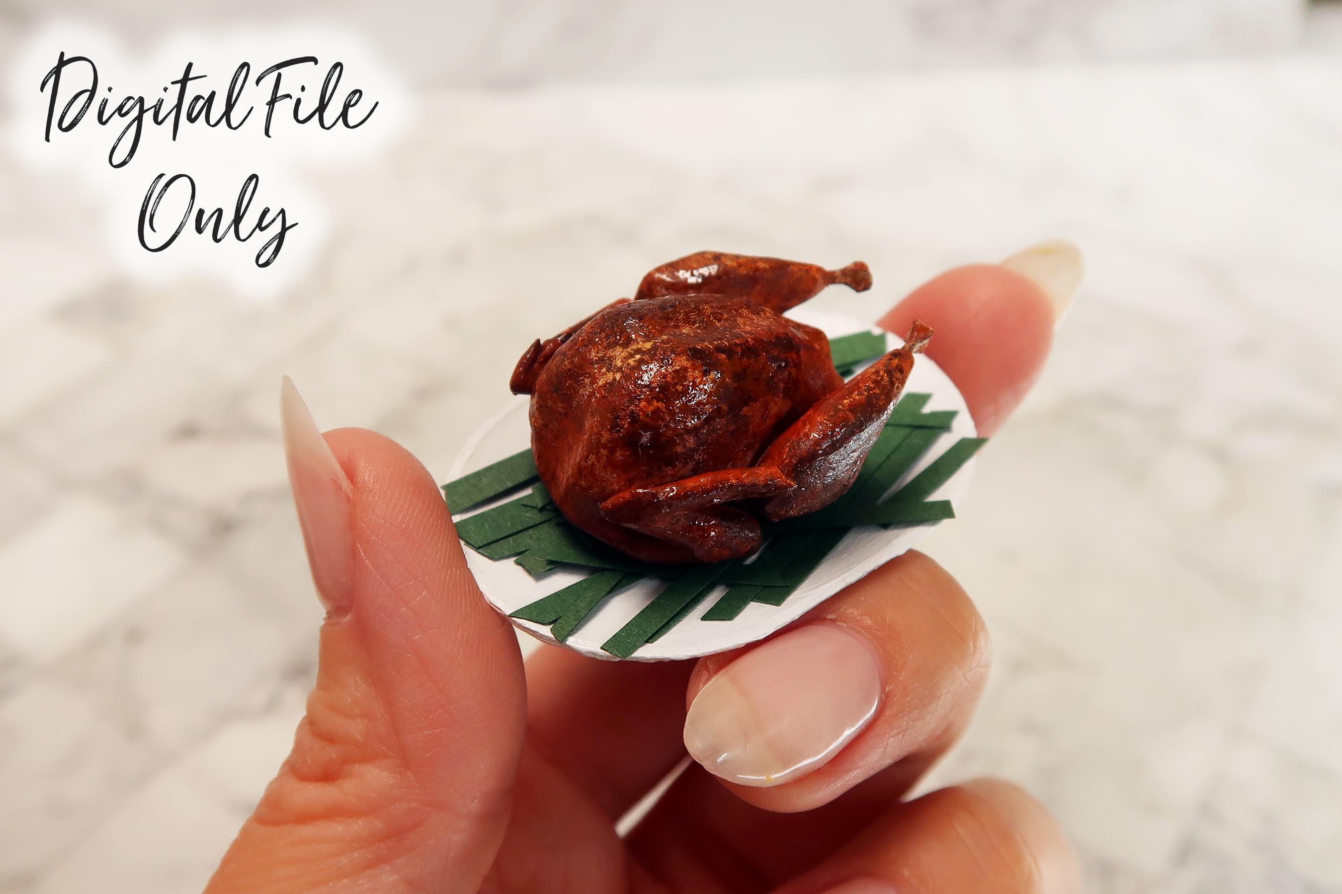 1/12 Scale Miniature Turkey Dinner- Digital STL File - Etsy