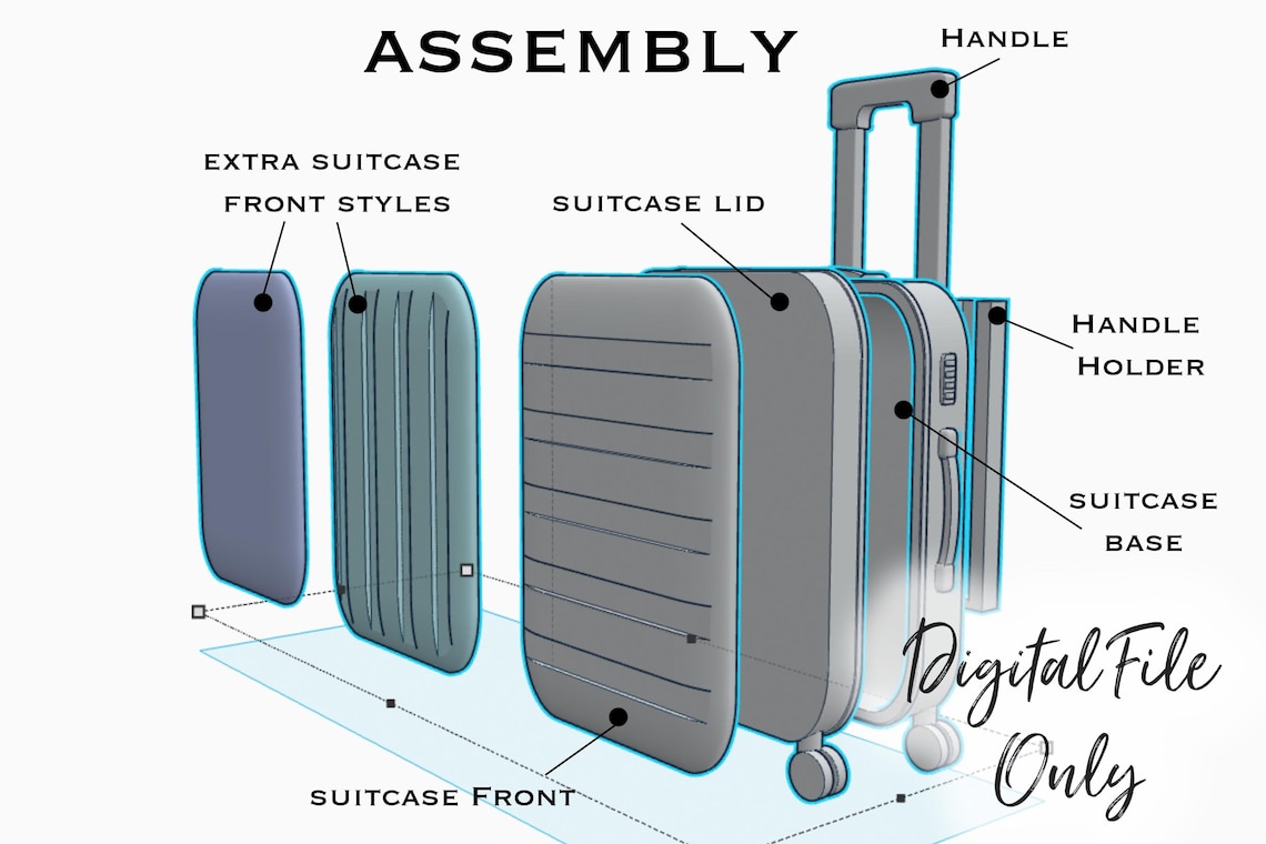 1/12 Scale Miniature Suitcase- Digital STL File - Etsy
